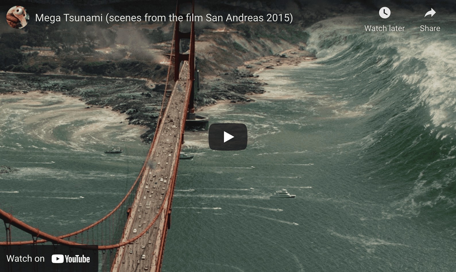 San Andreas Tsunami Scene With Dwayne Johnson And Carla Gugino RIBbing