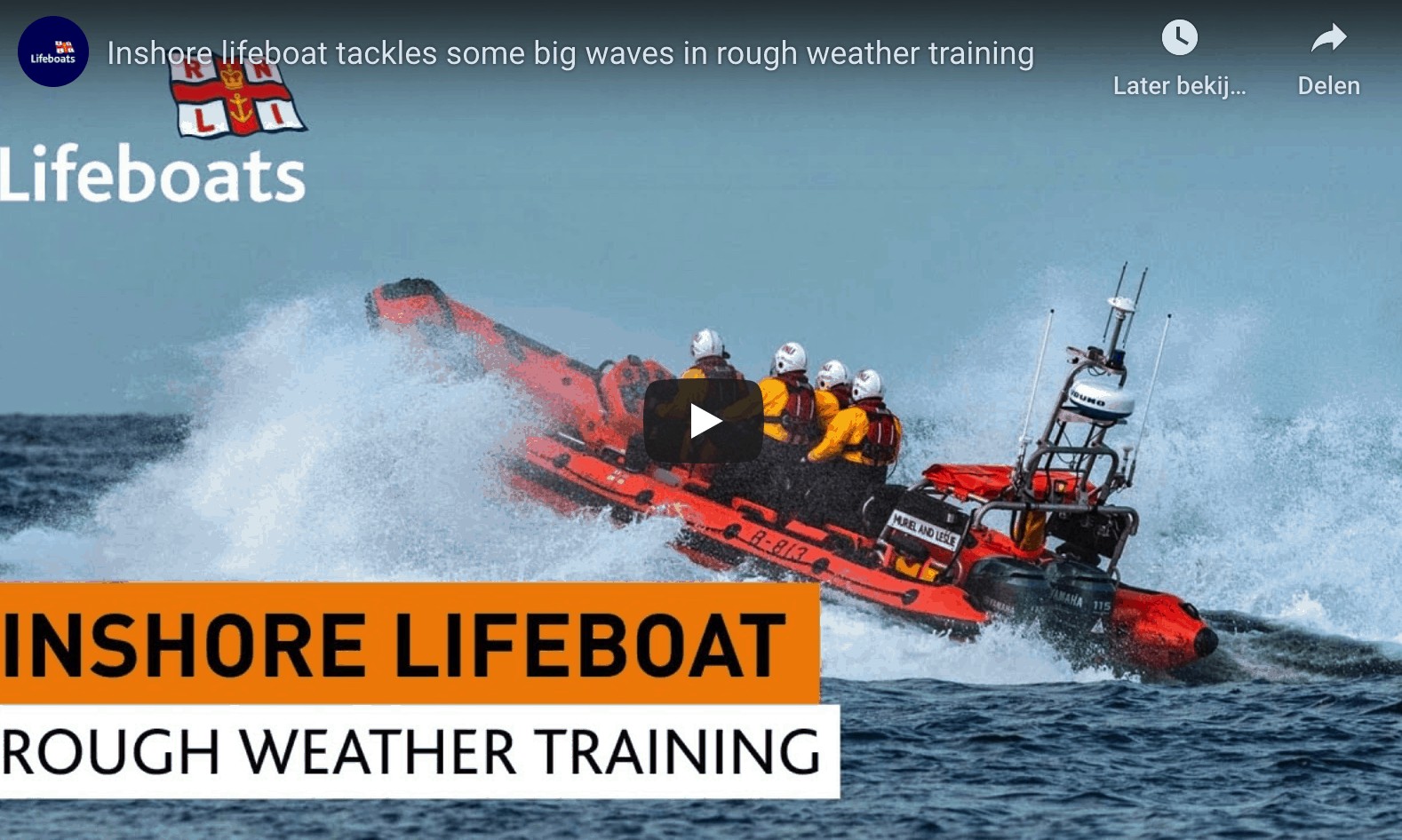Inshore Lifeboat Tackles Big Waves In Rough Weather Training - RIBs ONLY