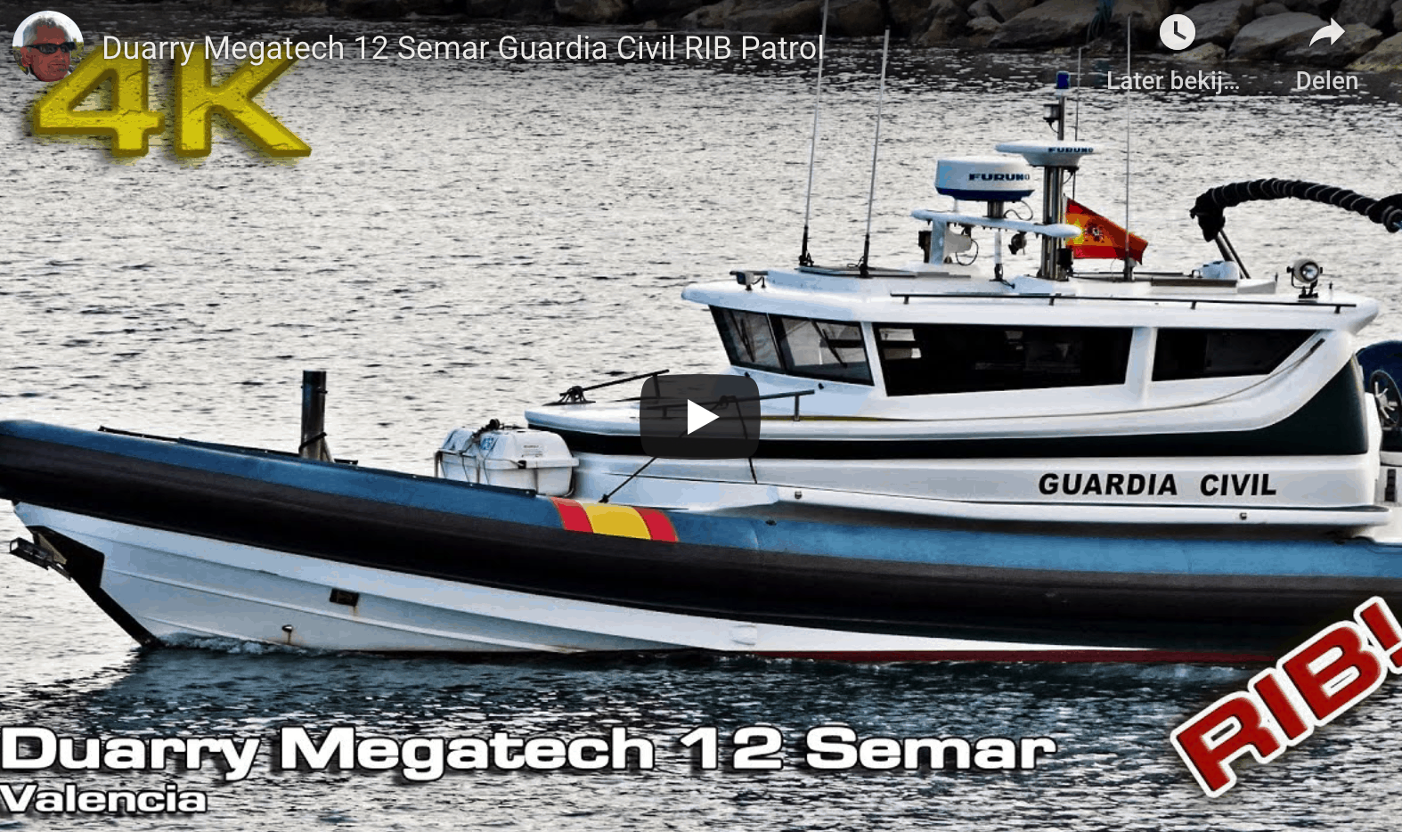 Duarry Megatech 12 Semar Guardia Civil RIB Patrol